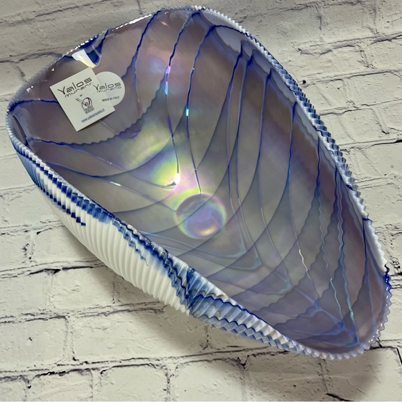 Accents | Yalos Murano Iridescent Glass Abalone Shell Bowl 165 Inches ...